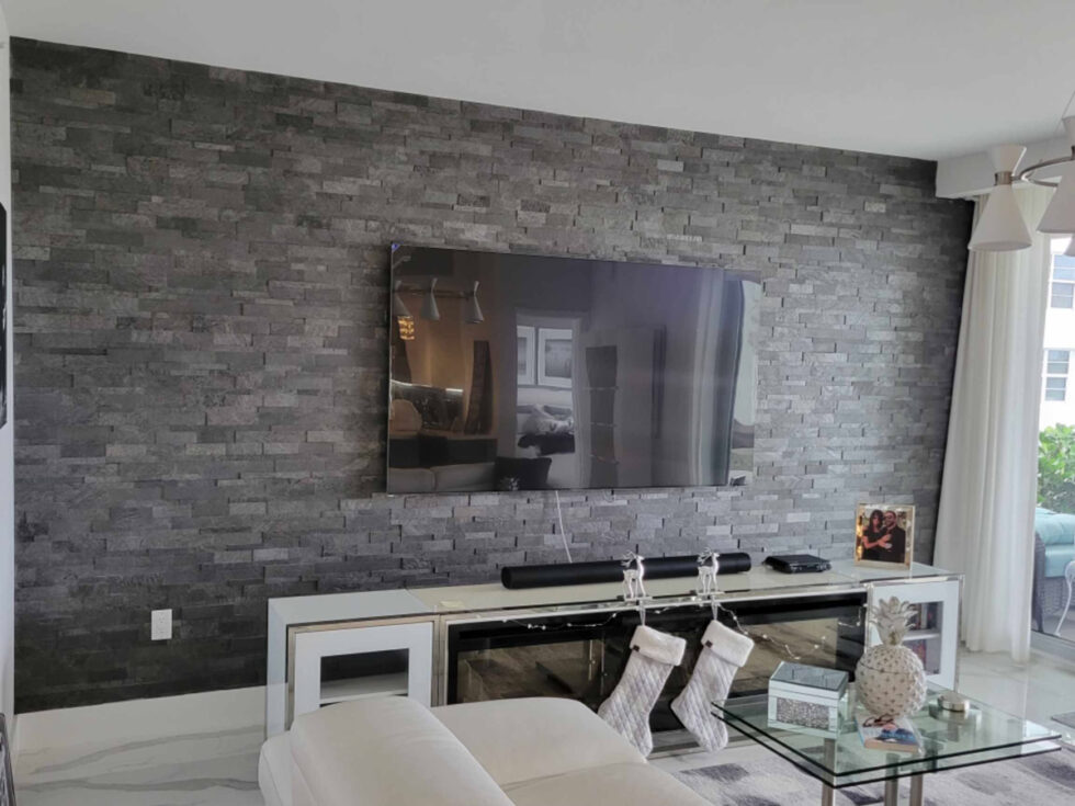 Why Slimstone Is The Easiest, Modern Stone Solution for Your TV Wall ...